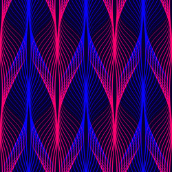 Ultraviolet neon wavy lines seamless pattern Vector Image
