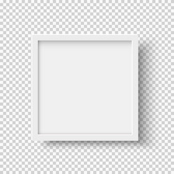 Set of realistic square empty picture frames Vector Image