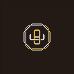 Bu initial letter overlapping interlock logo Vector Image