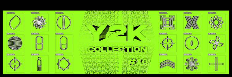 Collection of y2k elements of abstract Royalty Free Vector