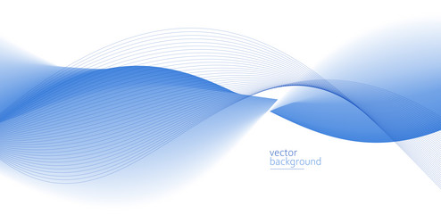 Smooth flow of wavy shape with gradient abstract Vector Image