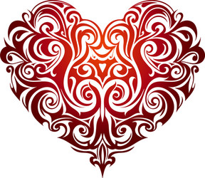 Floral heart shape design Royalty Free Vector Image