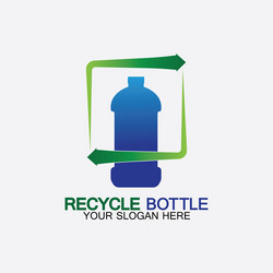 Recycle plastic bottle logo icon designbottle Vector Image