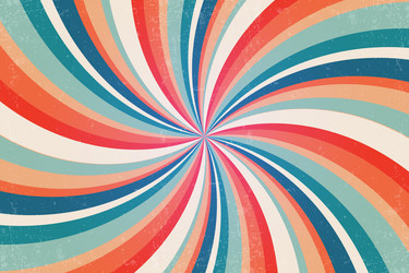 Retro sun burst vintage background swirl Vector Image