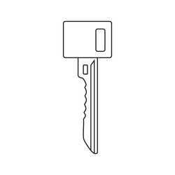 Silhouette of a key for a mortise lock Royalty Free Vector
