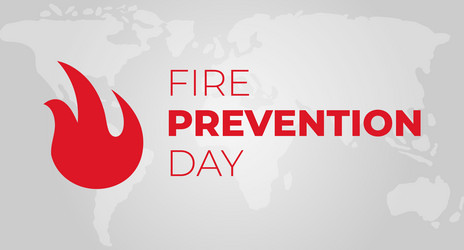 Fire prevention day concept Royalty Free Vector Image