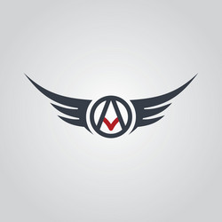 Aviator symbol logo logotype theme Royalty Free Vector Image