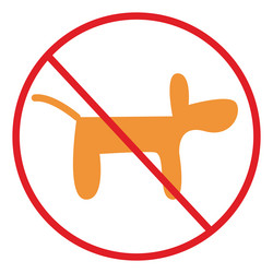 Warning sign no dogs on white background Vector Image