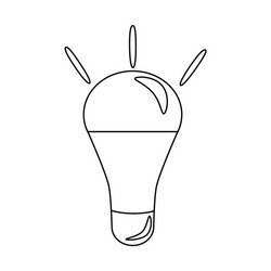 Hand drawn doodle light bulb icon sketch Vector Image