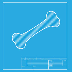 Bone sign 4 white styles Royalty Free Vector Image