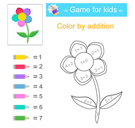 Math logic game for kids Royalty Free Vector Image