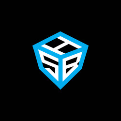 Hsb letter logo design hsb simple and modern logo Vector Image