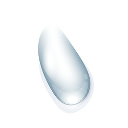 Realistic water drop sliding Royalty Free Vector Image