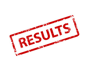 Results sign sticker stamp texture Royalty Free Vector Image