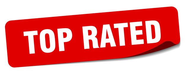 Top rated sticker top rated label Royalty Free Vector Image