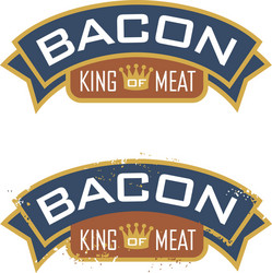 Bacon emblem Royalty Free Vector Image - VectorStock