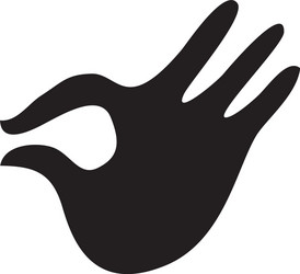 Delicious tasty hand symbol logo image Royalty Free Vector