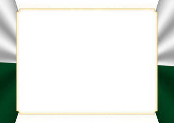 Horizontal frame and border with pakistan flag Vector Image