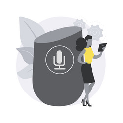 Smart speaker abstract concept Royalty Free Vector Image