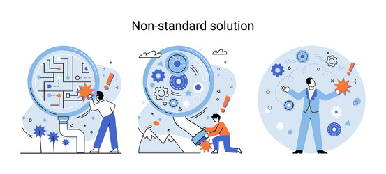 Solution solving problem metaphor answer Vector Image