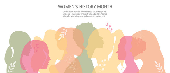 Womens history month banner10 Royalty Free Vector Image