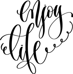 Relax and enjoy lettering Royalty Free Vector Image