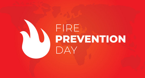 World fire prevention day background Royalty Free Vector