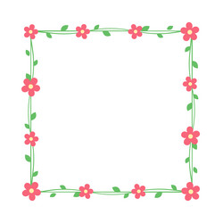 Flower Vine Square Border Vector Images (over 160)