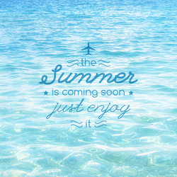Summer is coming soon text Royalty Free Vector Image