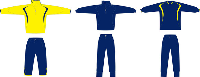 Track suit mock ups templates Royalty Free Vector Image