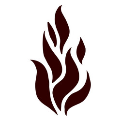 Fire blaze silhouette icon Royalty Free Vector Image