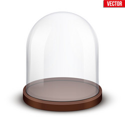 Glass dome on transparent background Royalty Free Vector