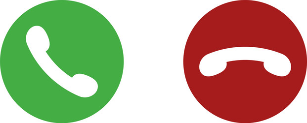 Phone call icons answer and decline Royalty Free Vector