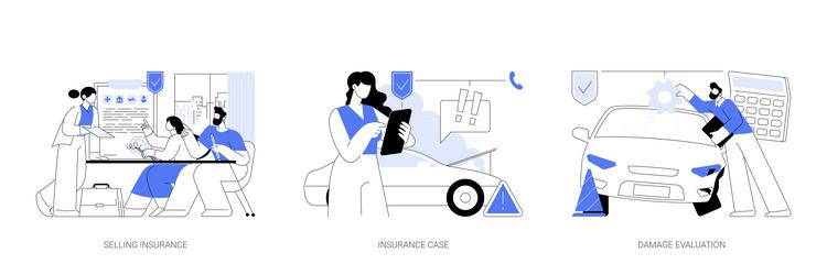 Insurance broker isolated concept Royalty Free Vector Image