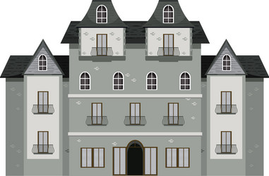 Isolated haunted mansion facade Royalty Free Vector Image