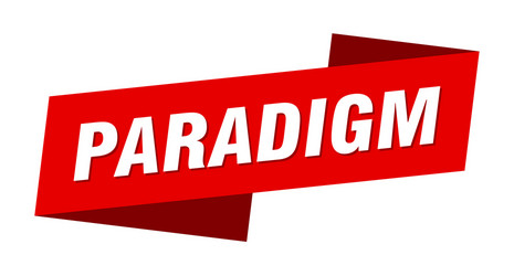 Paradigm ribbon paper band banner sign Royalty Free Vector