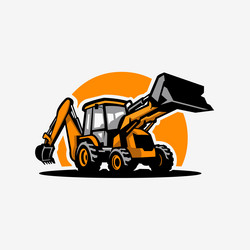 Backhoe loader Royalty Free Vector Image - VectorStock