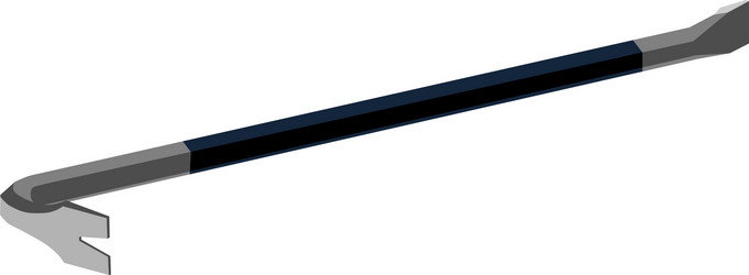 Black crowbar jemmy wrecking bar isolated Vector Image
