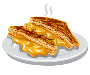 Grilled cheese Royalty Free Vector Image - VectorStock