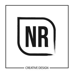 Initial letter nr logo template design Royalty Free Vector