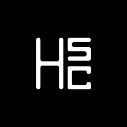 Hsc letter logo design simple and modern Vector Image