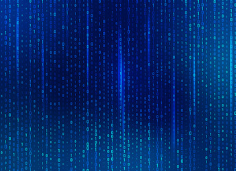 Falling random numbers blue matrix background Vector Image