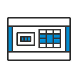 Circuit breakers box icon Royalty Free Vector Image