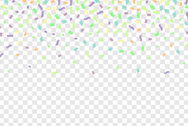 Colorful confetti on transparent background Vector Image