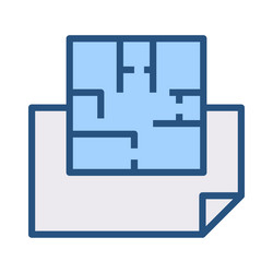 Architect design plan icon Royalty Free Vector Image