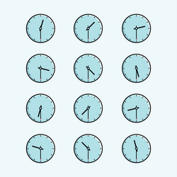 Clock Half Hour Vector Images (over 490)