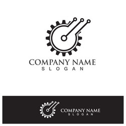 World and gear logo combination earth Royalty Free Vector