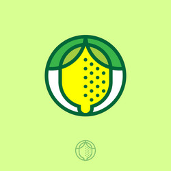 Lemon tree icon simple garden plant Royalty Free Vector