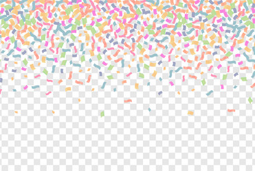Colorful confetti on transparent background Vector Image