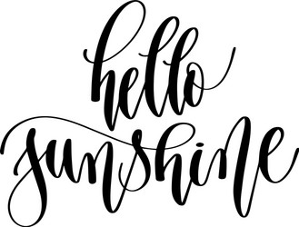 Tea time - black and white hand lettering Vector Image